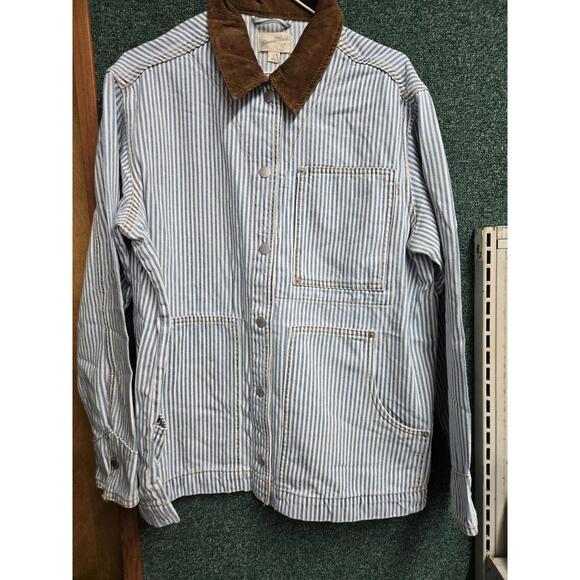 Universal Thread | Jackets & Coats | Womens Blue White Stripped Chore ...